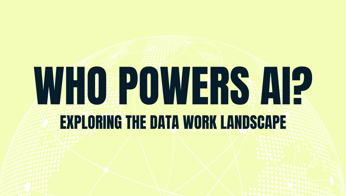 Data Work Landscape